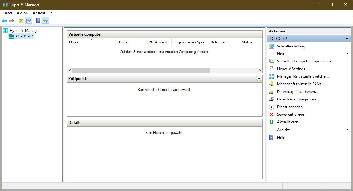 Virtuelle Maschine mit Hyper-V – IstNeu